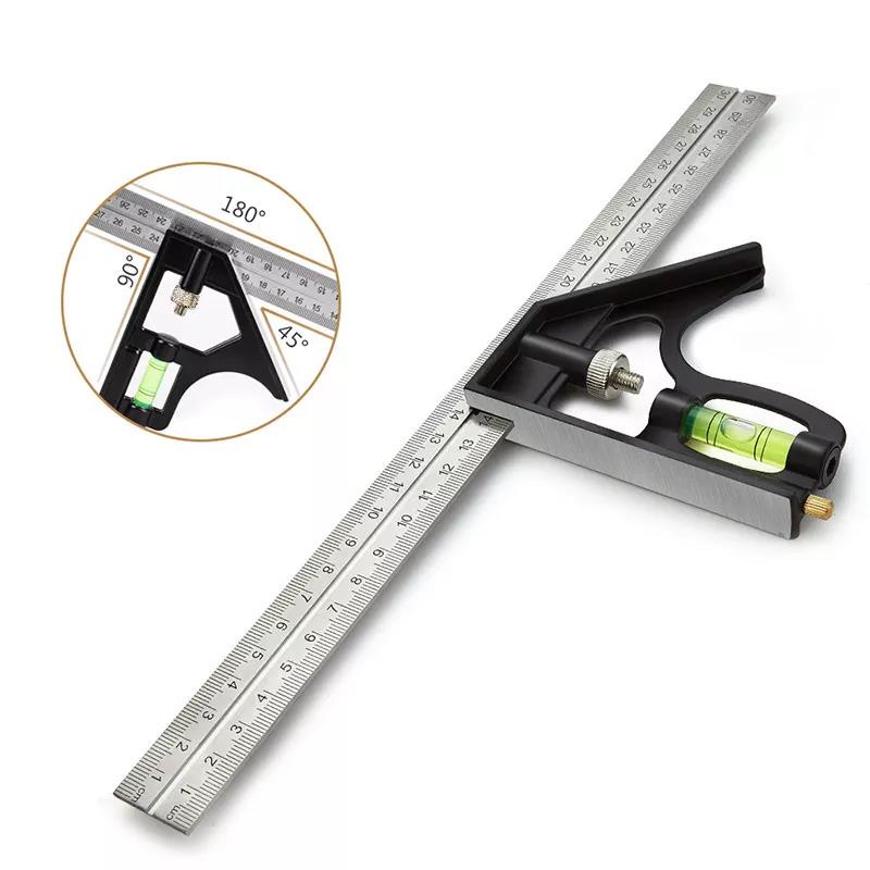 Movable Angle Ruler 300mm (12") Adjustable Engineers Combination Try ...