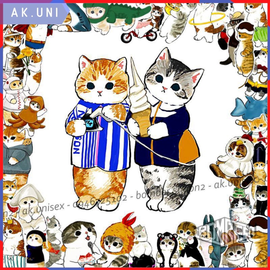 Combo Sticker with Cute Cat theme (Japan's Cat collection) decorative ...