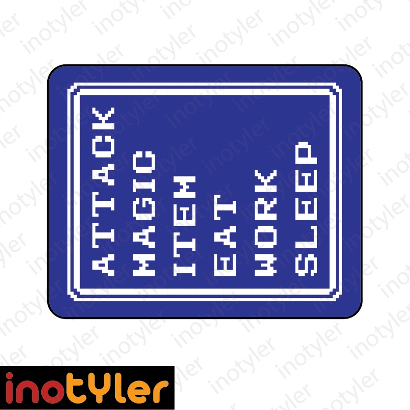 Final Fantasy Funny Menu Command Window Inspired RPG JRPG Magic Attack ...