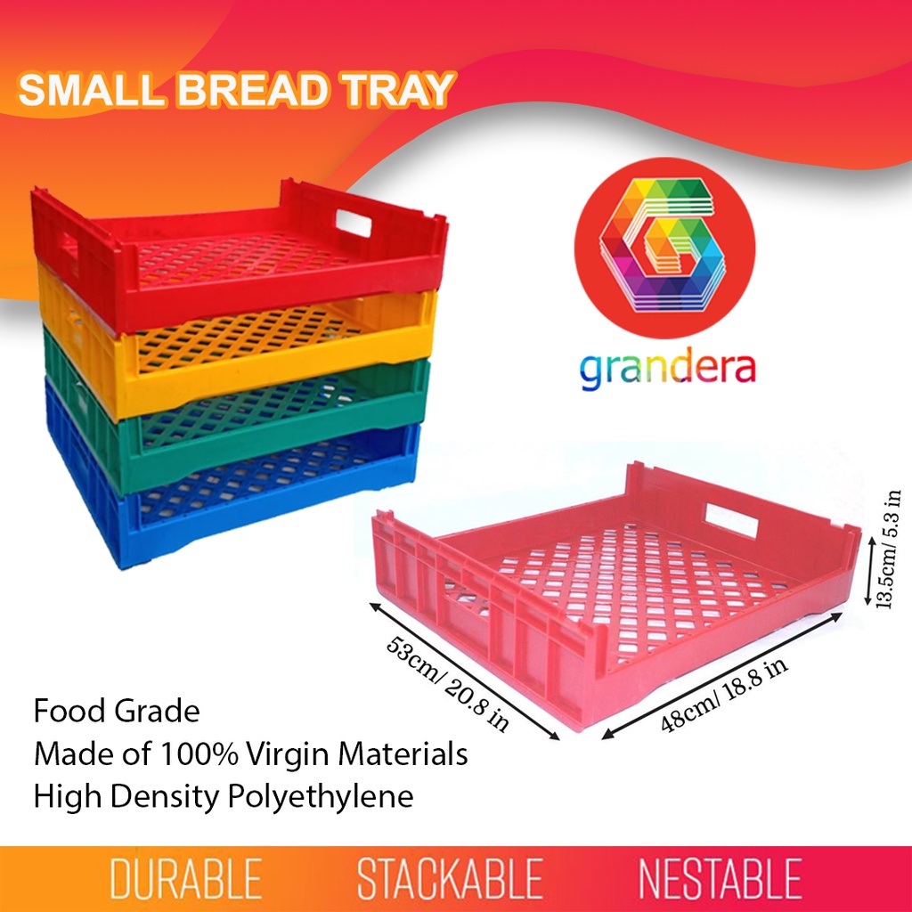 Bundle of 6 pcs Bread Tray Red Heavy Duty 53cm L x 48cm W x 13.5cm H ...