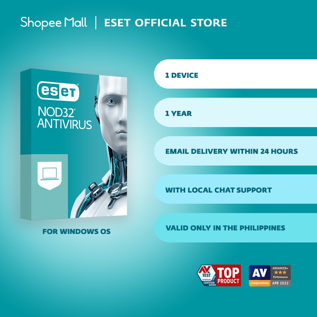 ESET NOD32 Antivirus - 1 Device with 2-Years Subscription | Shopee ...