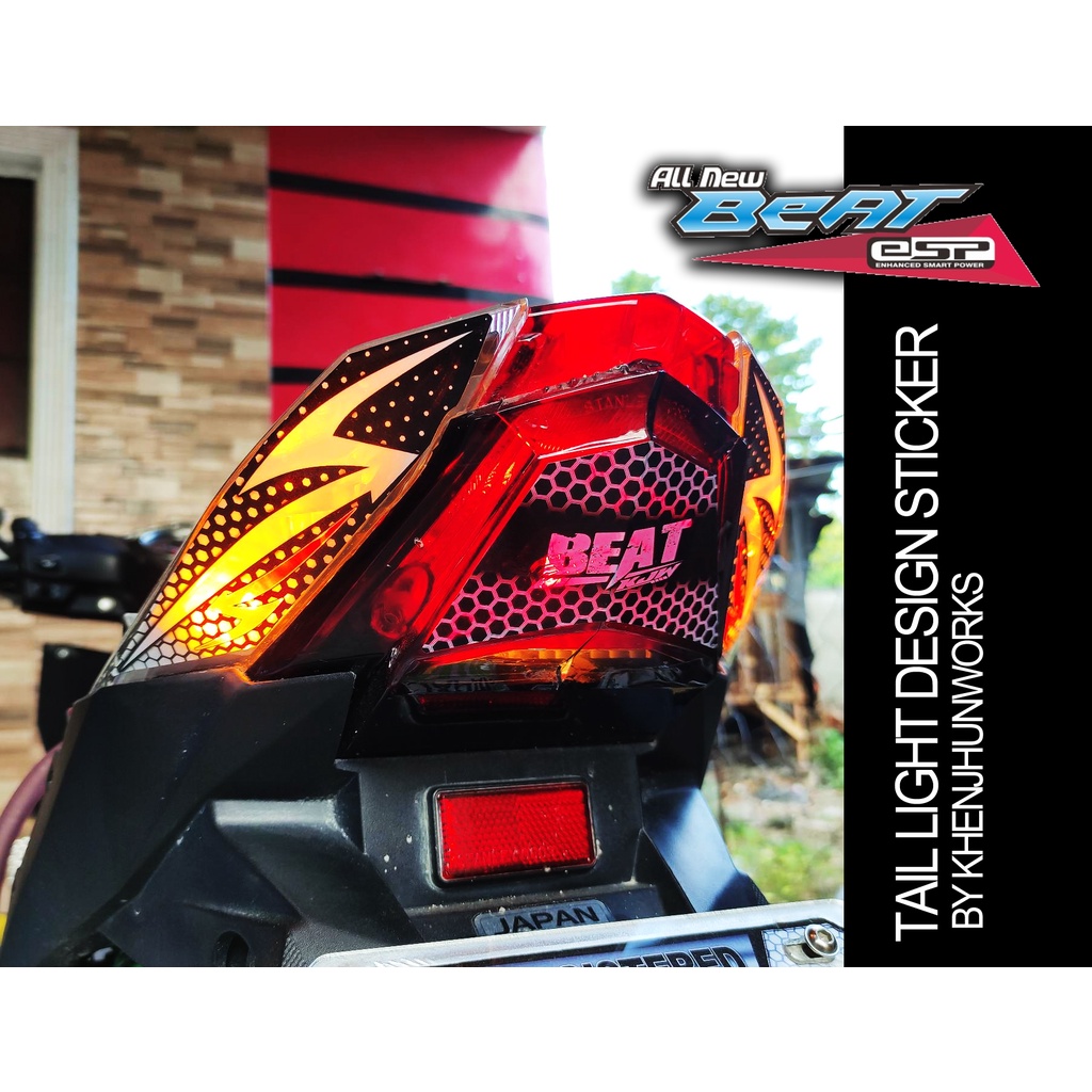 Honda Beat FI sticker designs Tail Light | Shopee Philippines