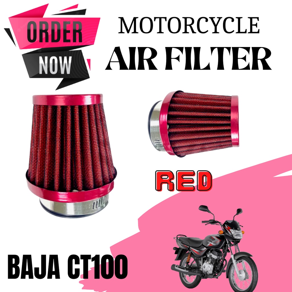 MOTOR AIR FILTER FOR BAJA CT100| RED | MOTOR AIR CLEANER | CASH ON ...