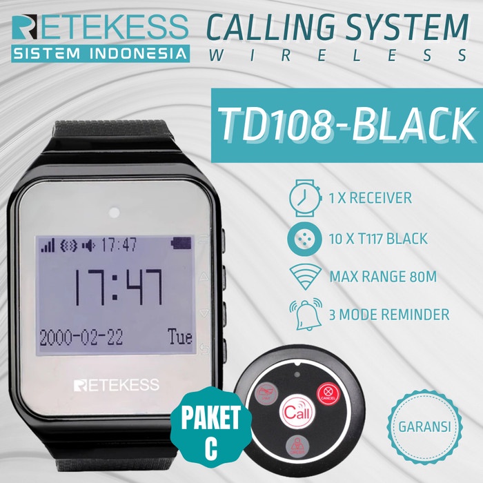 Retekess WATCH PAGING WIRELESS CALLING SYSTEM PAGER PORTABLE Restaurant ...