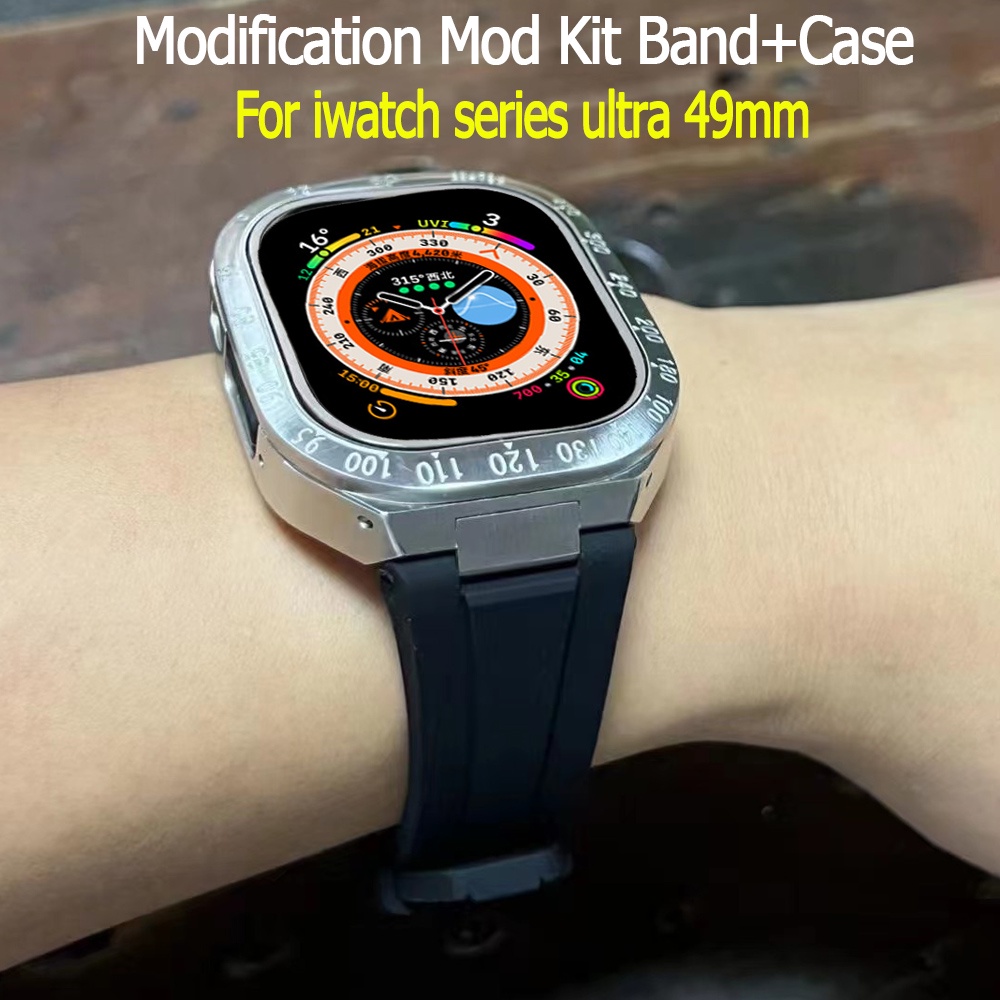Modification Mod Kit Strap+Case For Apple Watch Series Ultra 49mm Mod ...