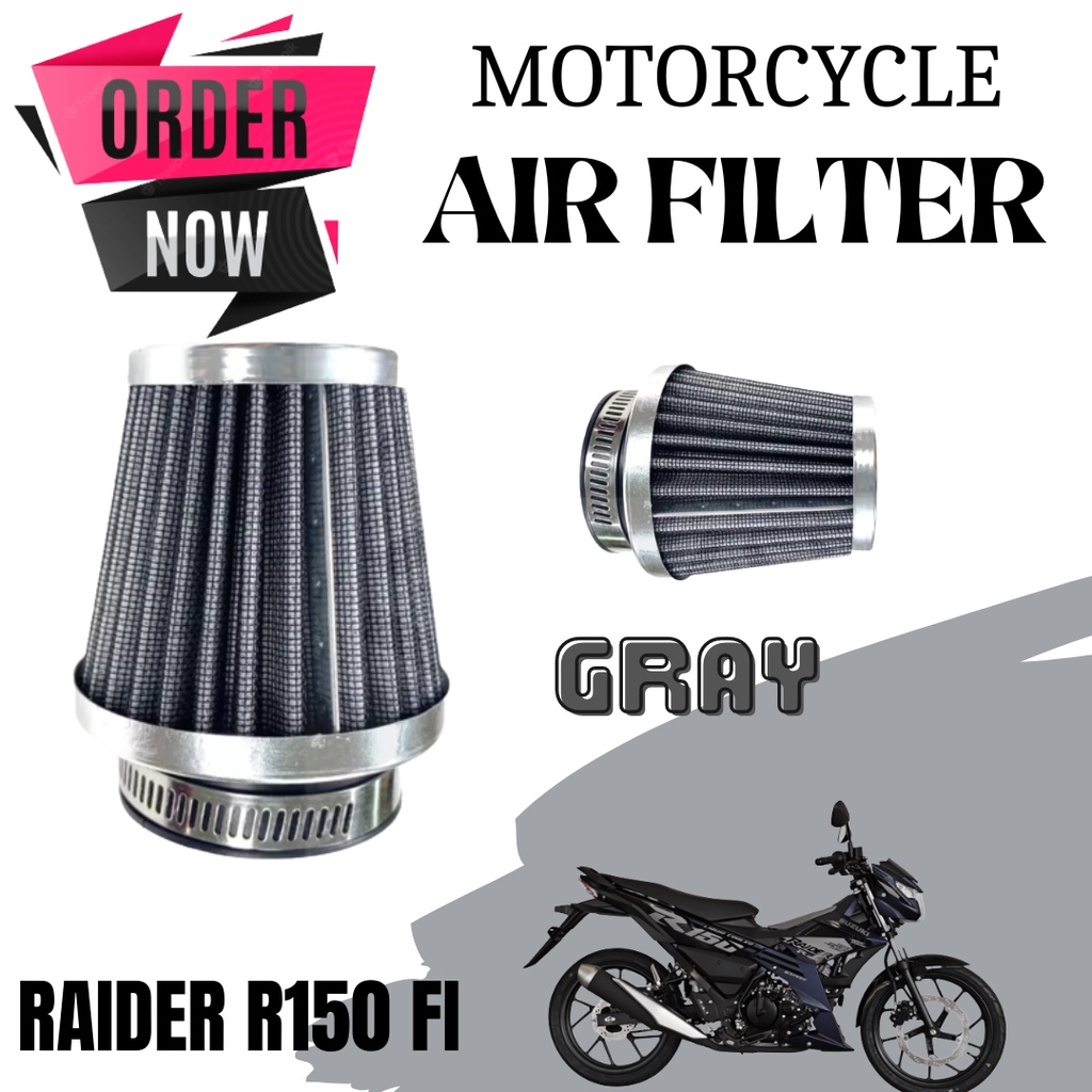 MOTOR AIR FILTER FOR RAIDER R150 FI| GRAY/SILVER | MOTOR AIR CLEANER ...
