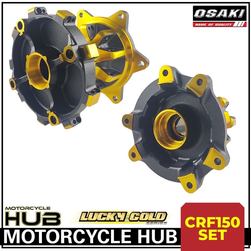 OSAKI LUCKY GOLD MIRROR FRONT & REAR HUB SET CRF 150 CRF150 L 36holes ...