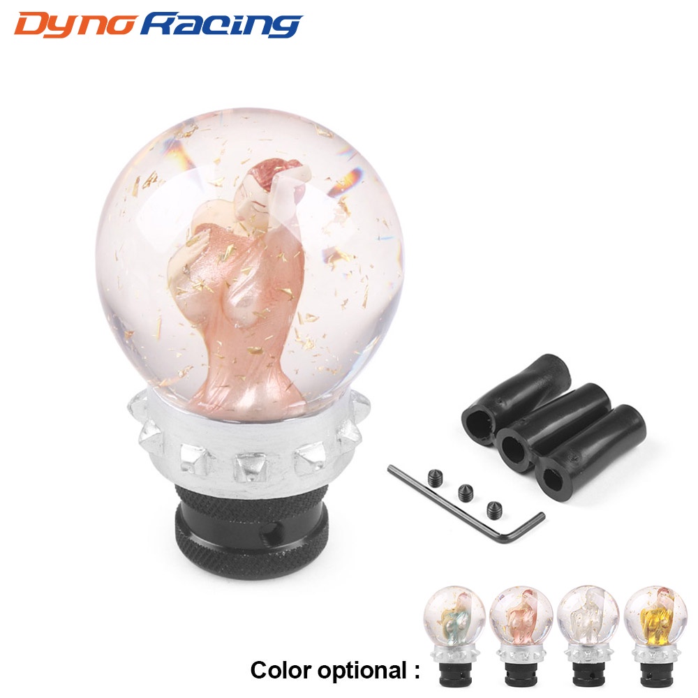80MM Crystal Gear Shift Knob Resin Beauty Girl Universal Racing Car ...