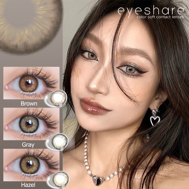 Eyeshare Contact Lens For Color Eyes Brown/Gray 14.2mm Lenses Myakhie ...