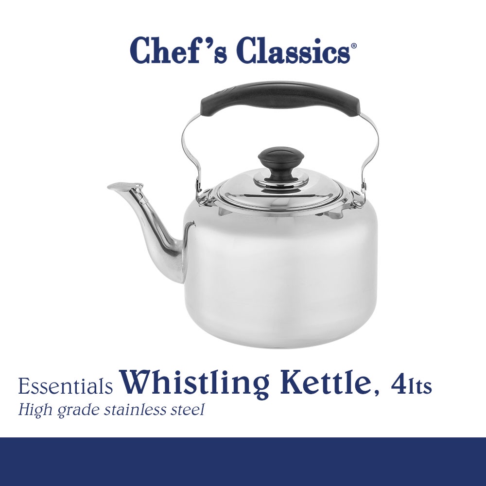 Chef's Classics Essentials Stainless Steel Whistling Kettle, 4lts ...