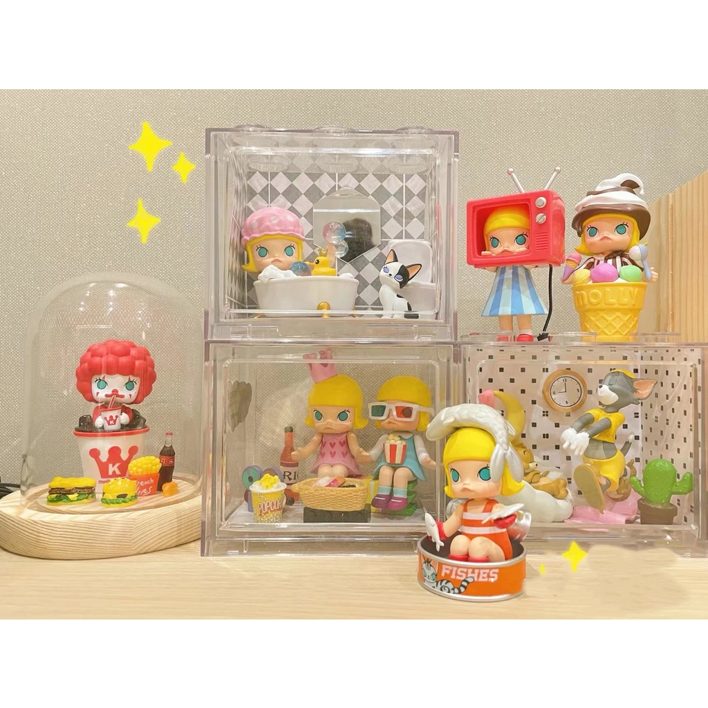 Blind Box Storage Display Dimoo Scene Diy Single Transparent Doll Dust ...