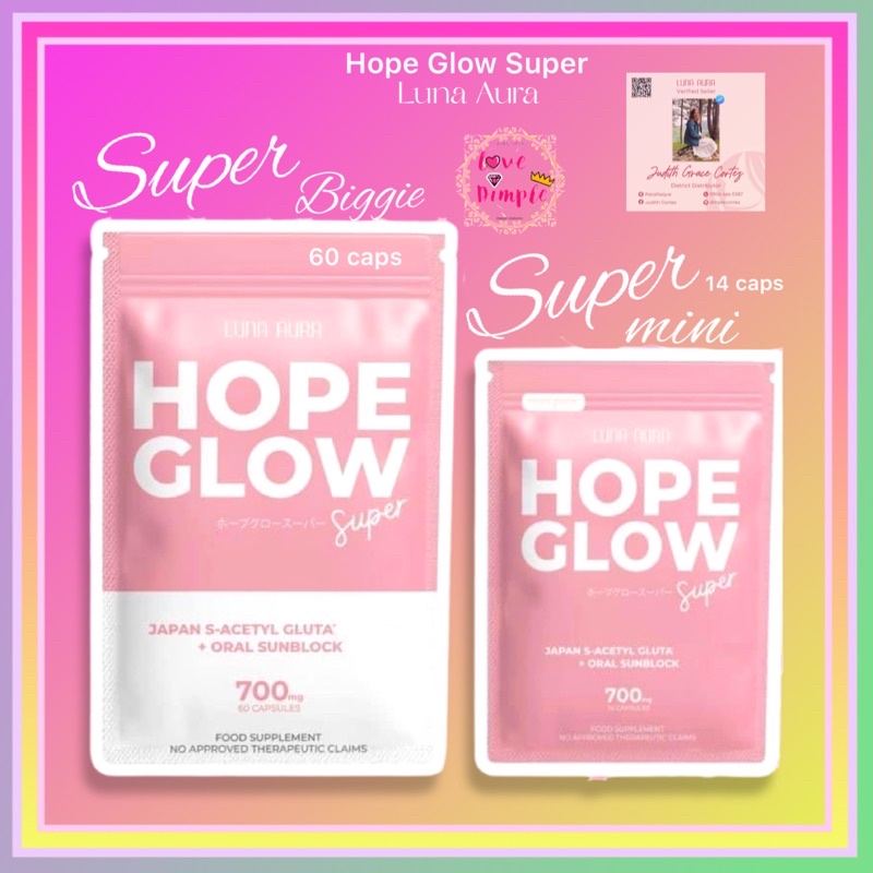Hope Glow Super 700mg Mini & Biggie by Luna Aura | Shopee Philippines