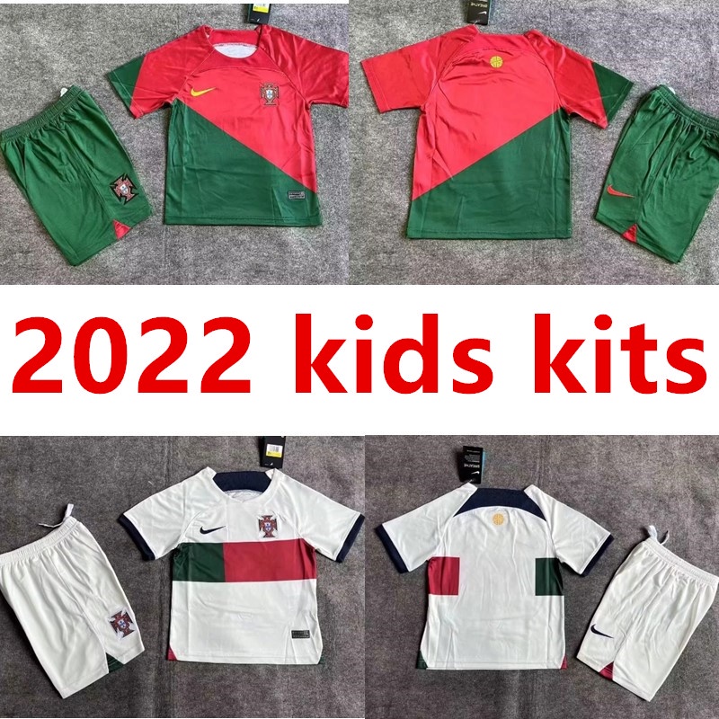 2022 World Cup Portugal home and away kids kits Football jersey ...