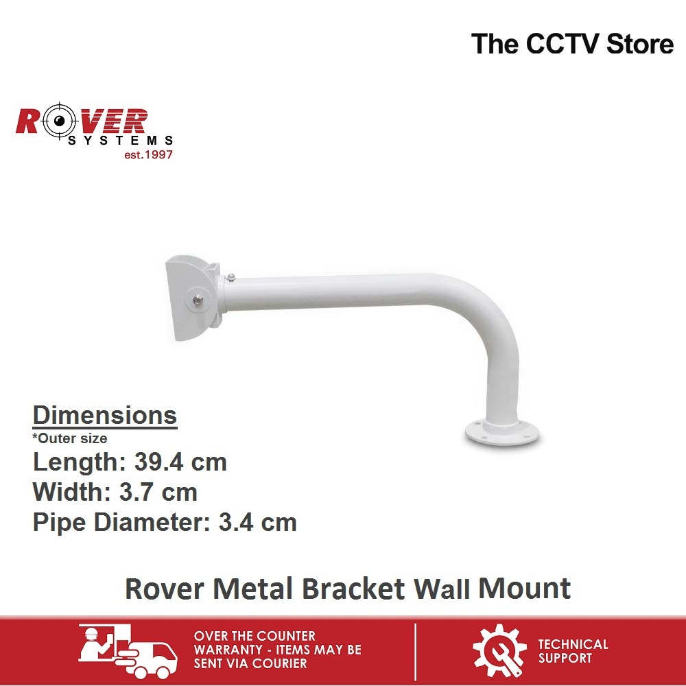 Rover Systems 39.4 cm x 3.7 cm x 3.4 cm L-type Wall Mount Metal CCTV ...