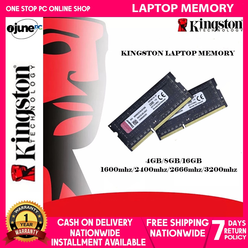 Kingston Laptop Memory RAM DDR4 DDR3 8GB 4GB 16GB SODIMM Gaming Memory ...