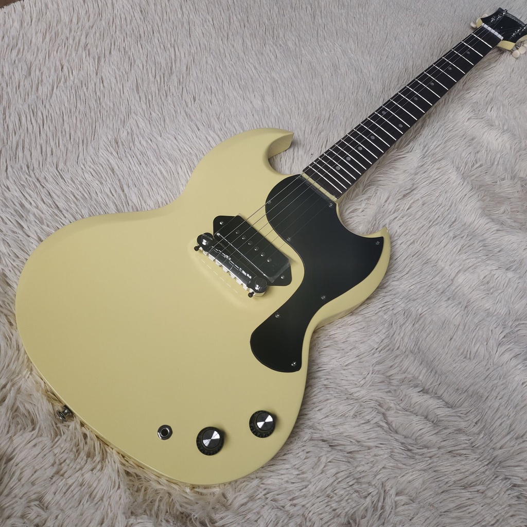 Classic Gibson SG Cream White Electric Guitar Black P90 Pickups Chrome ...