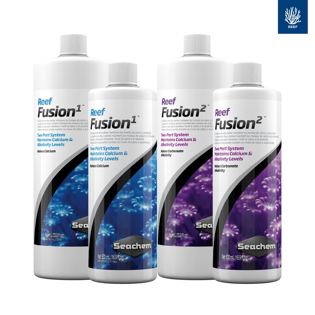 Seachem Reef Fusion 1 & 2: Essential Macronutrient Supplement for Coral ...