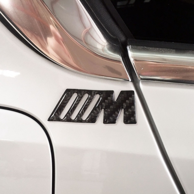 Carbon Fiber Modification Accessories M Label Decorative Stickers For ...