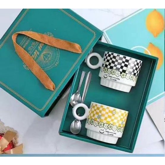 couple cup ceramic plate coffee cup water cup gift box | Shopee Philippines