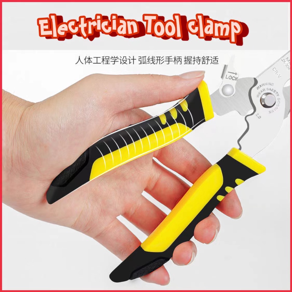 Electrician Tool clamp industrial multi-function five-in-one electrical ...