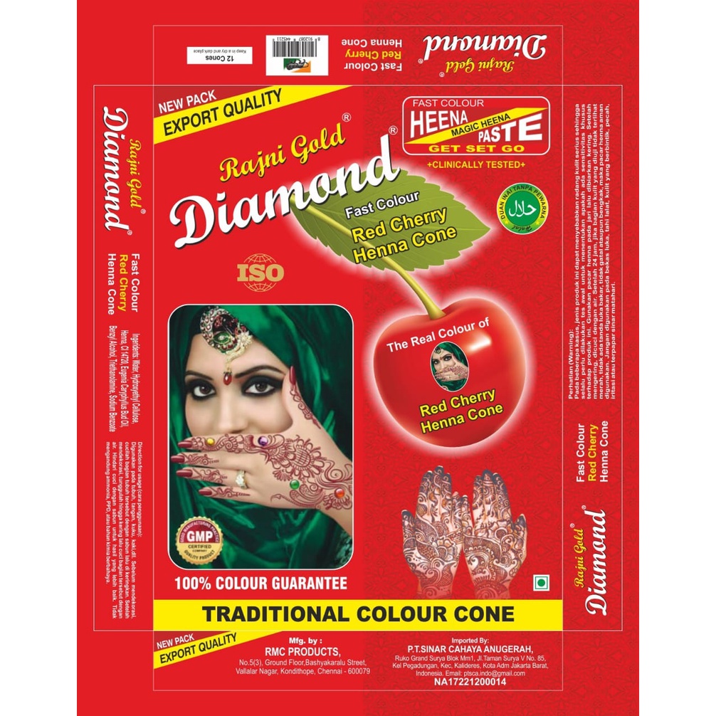 Henna DIAMOND RAJNI GOLD HENNA (PERBOX) | Shopee Philippines
