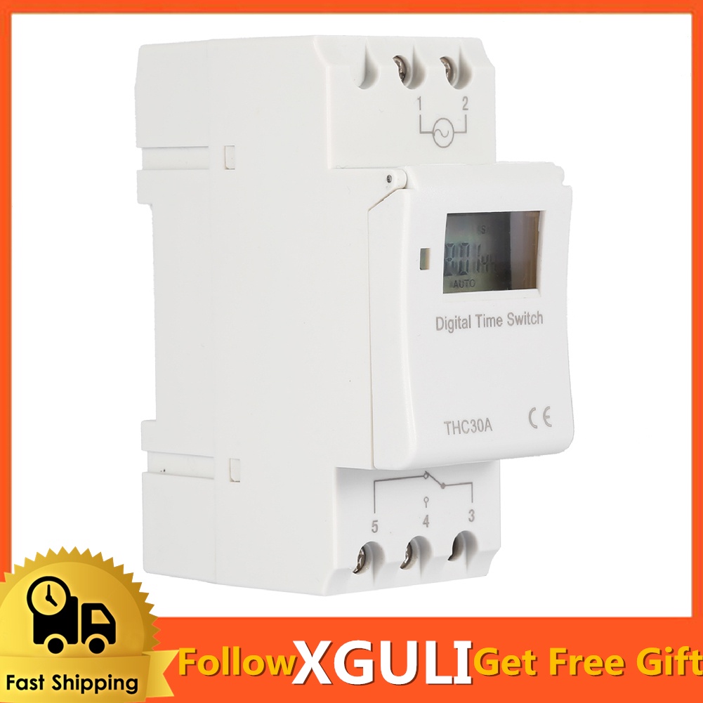 [Ready Stock] THC 30A Digital Timer Switch Programmable Electronic Time ...