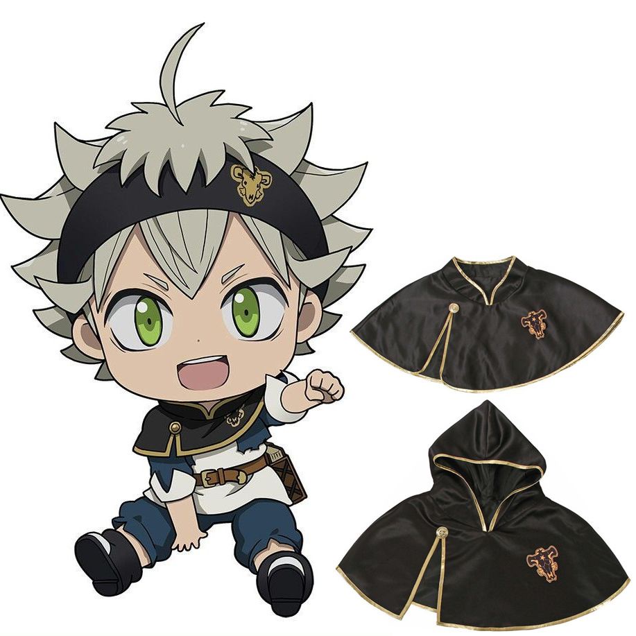 Black Clover Cloak Asta Outfit Black Bull Short Cape Costume Cosplay ...