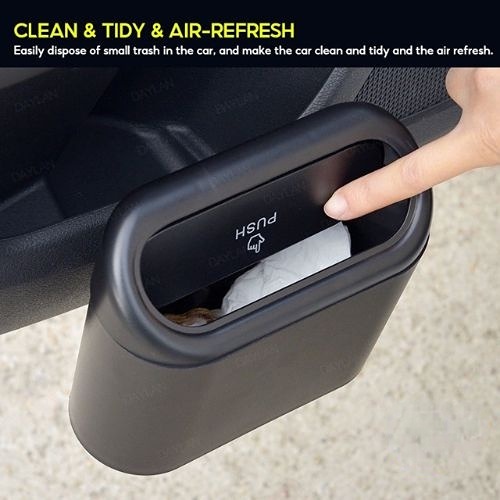 Trash Bin Car Dustbin Garbage Organizer Holder, Portable Hanging Mini ...