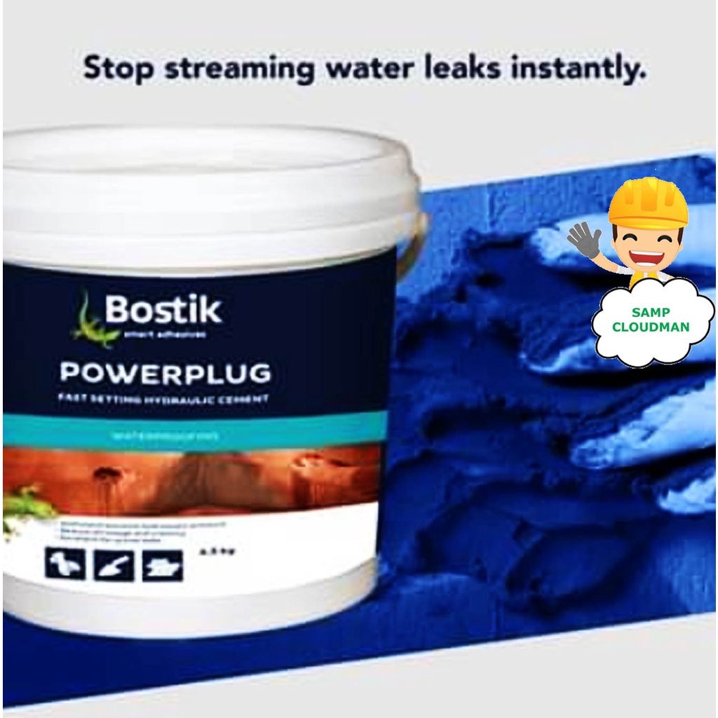 Bostik Powerplug Fast Setting Hydraulic Cement Waterproofing Gallon ...