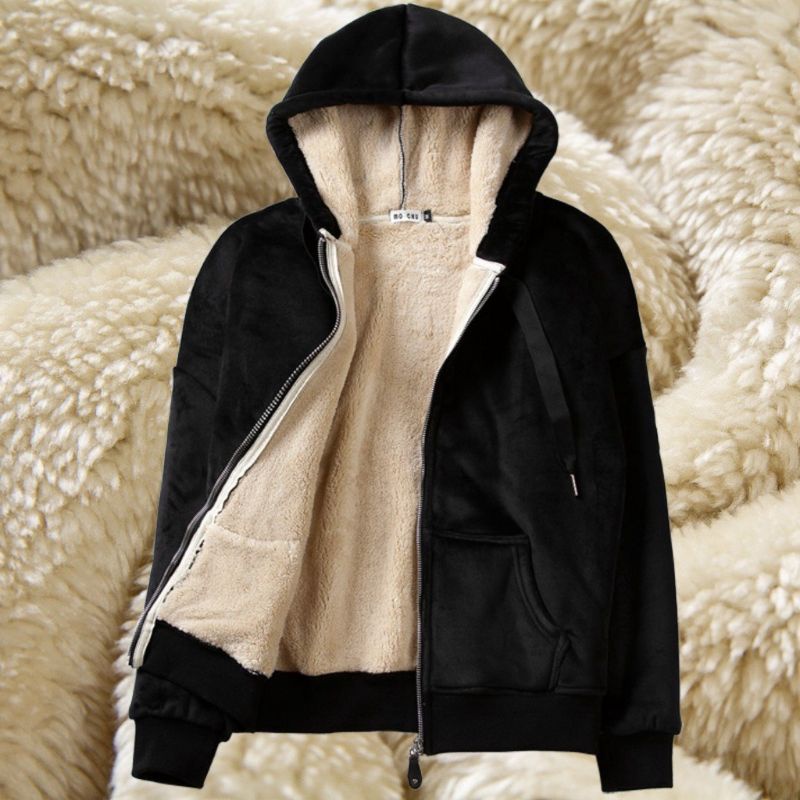 Full-body fleece-linedJacket with super thick unisex hood | Shopee ...