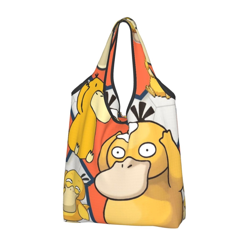 Pokémon Psyduck Shopping Bags Reusable Grocery Tote Bags XLarge 50LBS ...