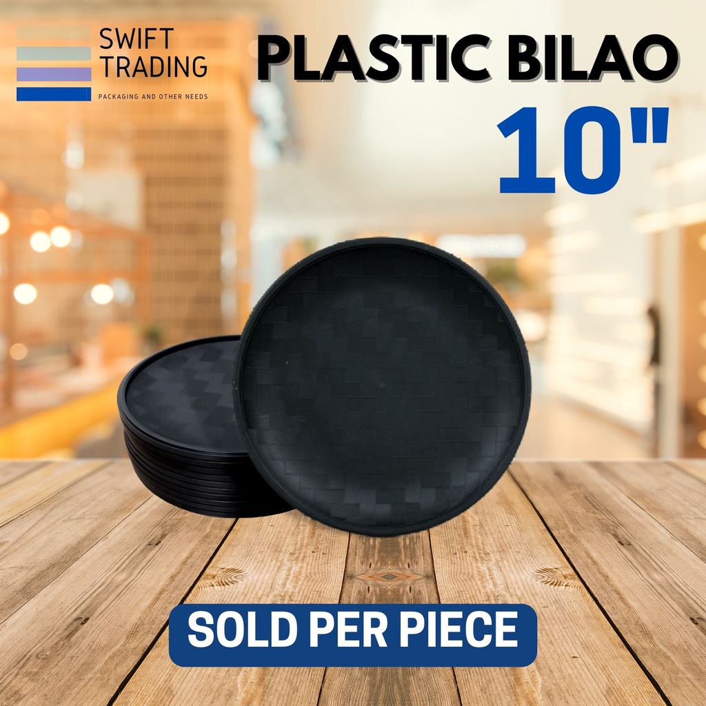 Plastic Bilao Size 10 inches Black Bilao Food Bilao Tray Reusable Bilao ...