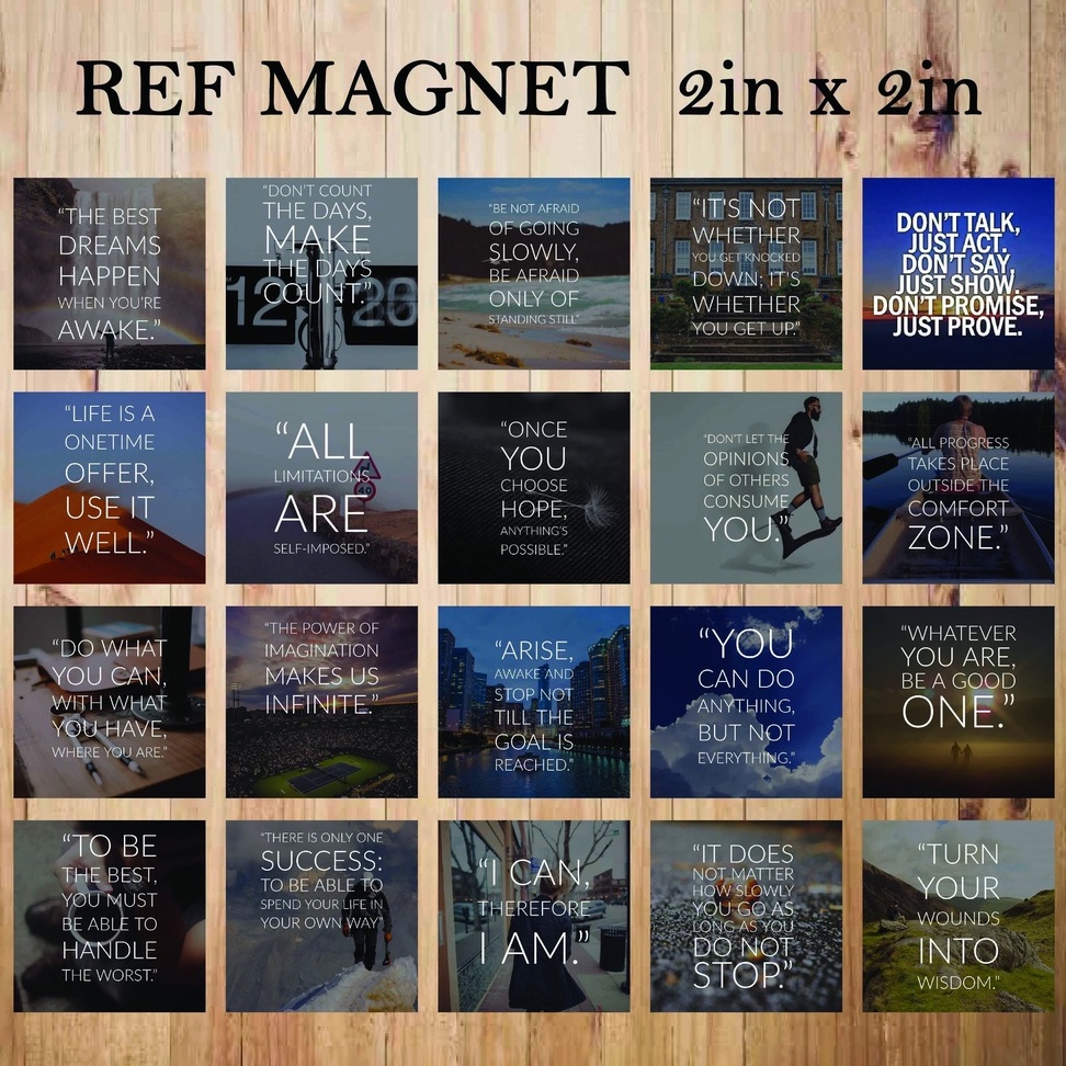 ref magnet motivational quotes 2x2 | Shopee Philippines