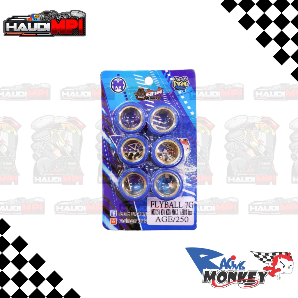 Racing Monkey Flyball 6 pcs Mio125/M3/Mxi/Nmax/Aerox / KOSO EVO Flyball ...