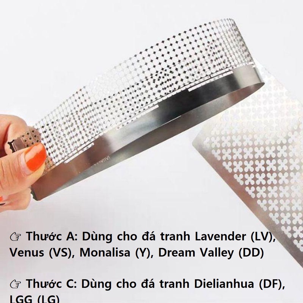 Specialized inline stone ruler to support DIY paintings (stainless ...