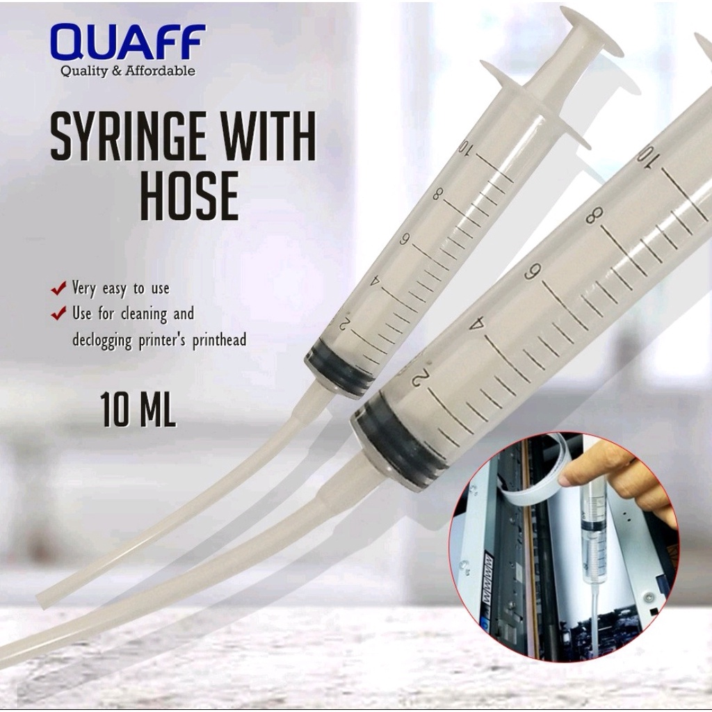 (4 pcs) Syringe with Hose used for Inkjet Printer Solution and Ink ...