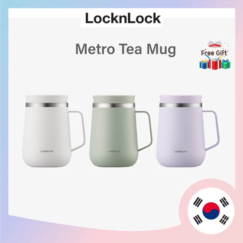 [ LocknLock ] Metro Tea Mug 400ml / Tea pot and mug in one, Metro tea ...