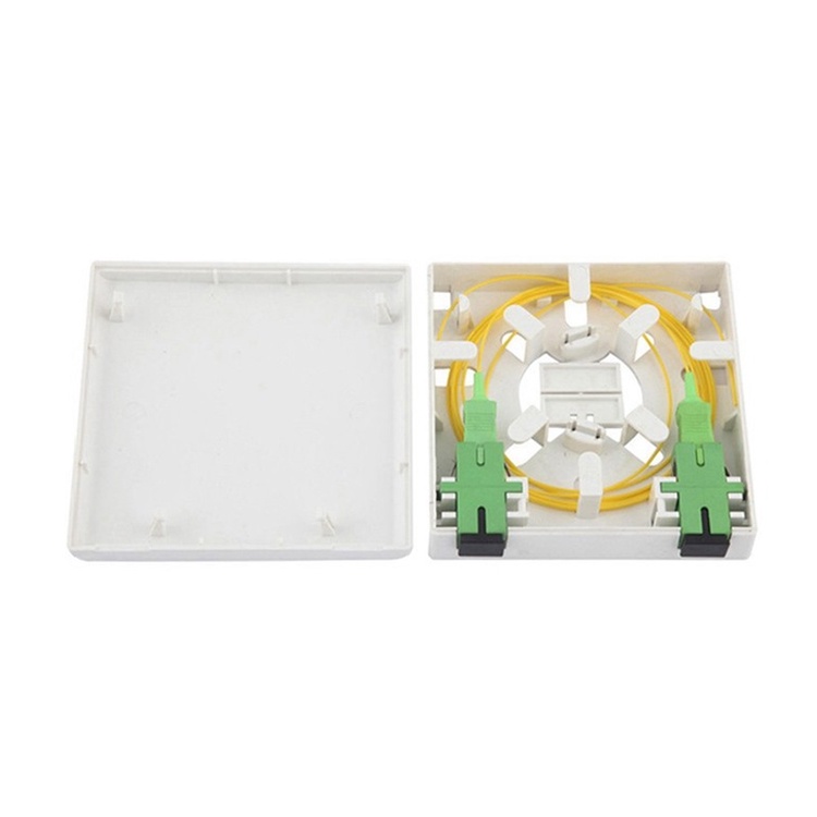 FASO 10Pcs 2FO Termination Box Fiber Optic FTTH Socket Indoor Desk Box ...