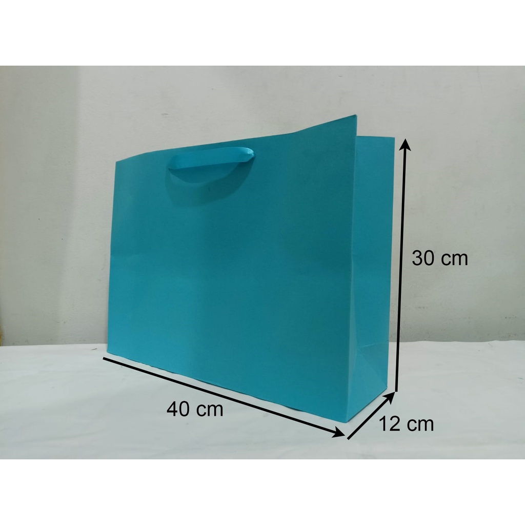 Plain Paper Bag - Blue Buffalo - 40cm x 12cm x 30cm | Shopee Philippines