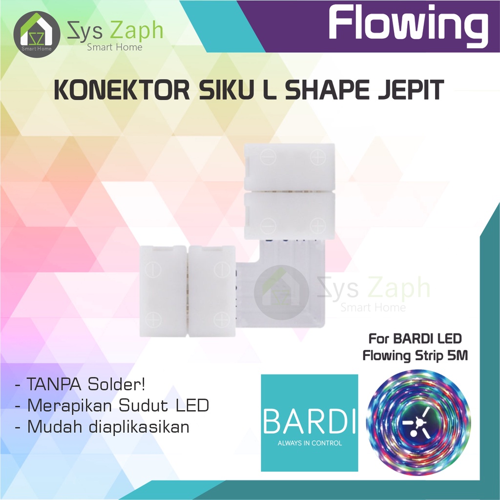 SIKU BARDI Flowing 4 Pin Smart LED Strip Clamp-On L-Shaped Angle ...