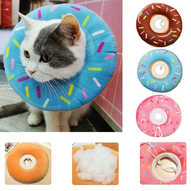Cat Elizabeth Collar Pet E-Collar Dog Safety Collar Circle Pet Cotton ...