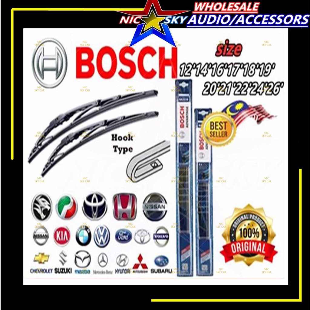 Bosch Advantage Wiper All U Hook Type One Piece Kereta Wiper Bosch