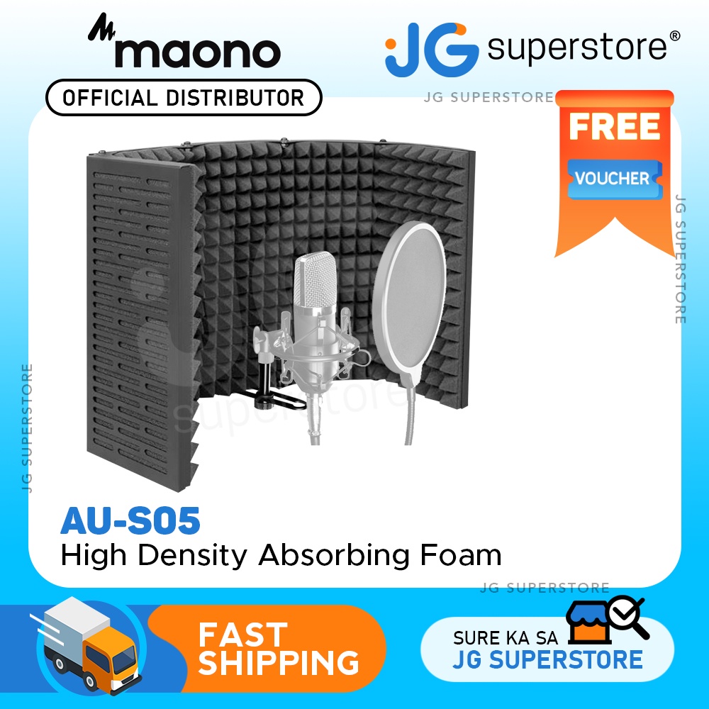 Maono Microphone Sound Isolation Shield Insulating Hood Portable ...