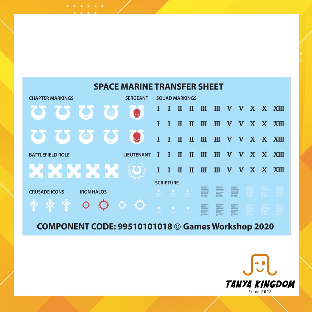 Warhammer 40k-Primaris Ultramarines transfer sheet (decal) decal Water ...