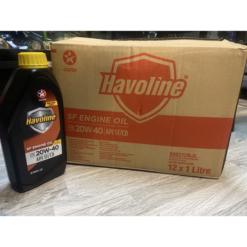 (Wholesale) Havoline SF Engine Oil 20w-40 1L (1box = 12pc) | Shopee ...