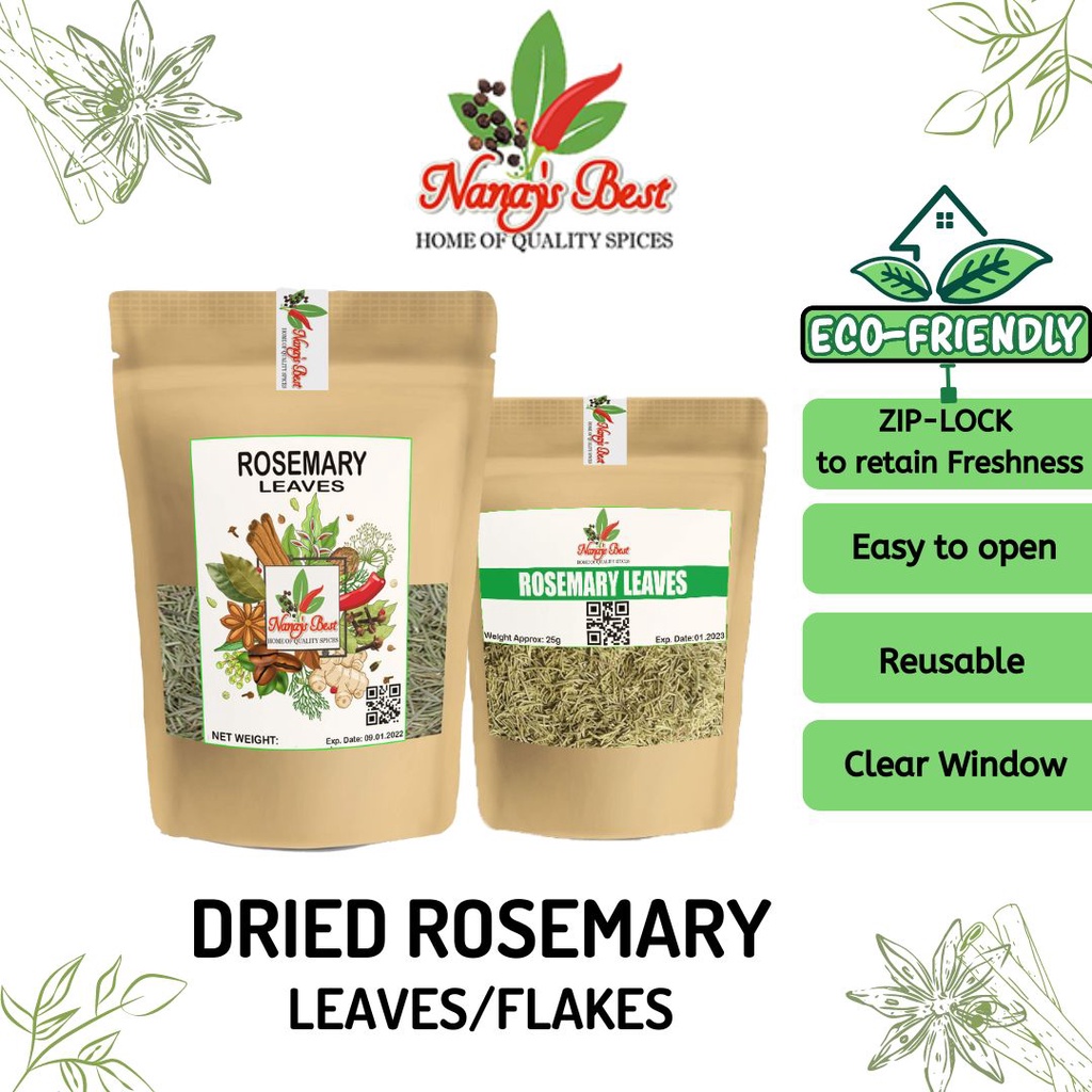 Nanay's Best Rosemary Leaves 25 Grams | 50 Grams | 100 Grams | Shopee ...
