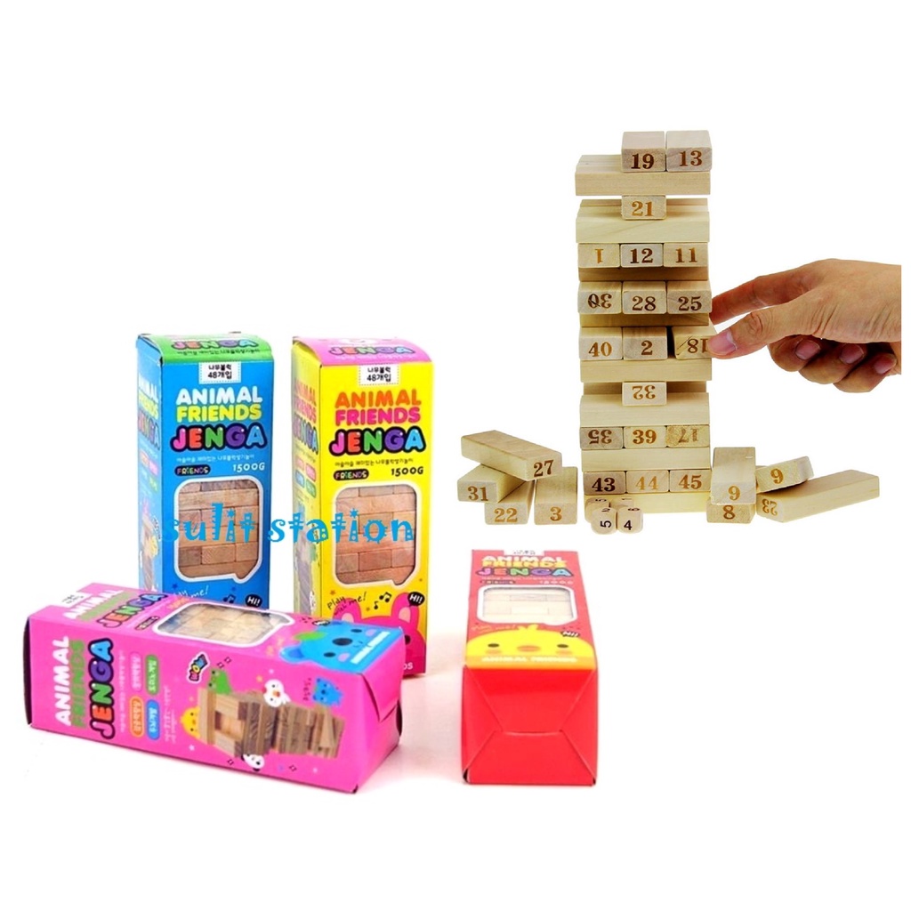 WOODEN STACKING UP HIGH TOWER BLOCK GAMES toys | Shopee Philippines