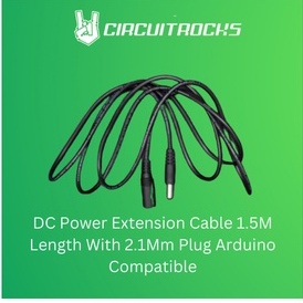 DC Power Extension Cable 1.5M Length With 2.1Mm Plug Arduino Compatible ...