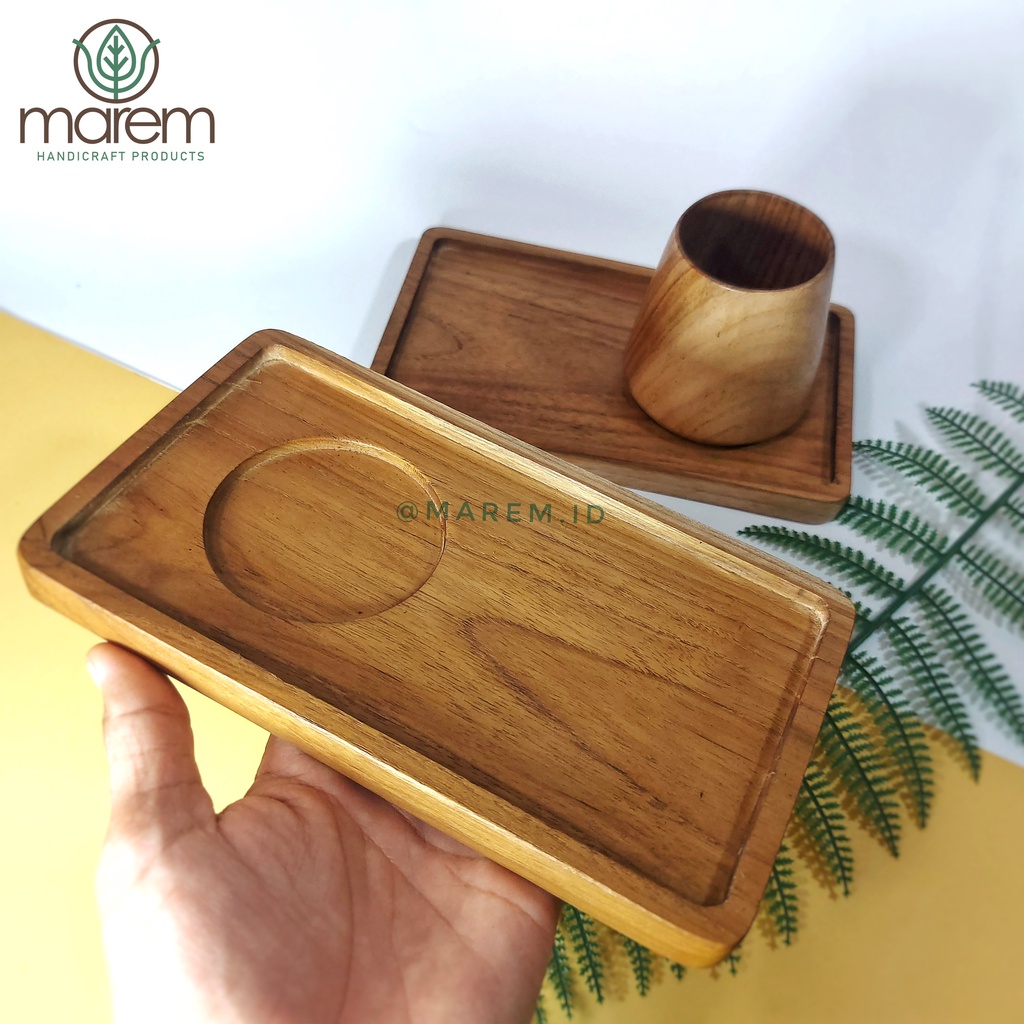 KAYU Teak WOOD COASTER | Coffee CUP COAT | Cafe COFFEE TRAY | Lepek ...