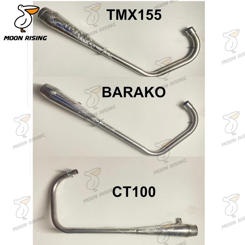 MOTORCYCLE PARTS STAINLESS BULLET PIPE FOR TMX155/ BARAKO/ CT100 ...